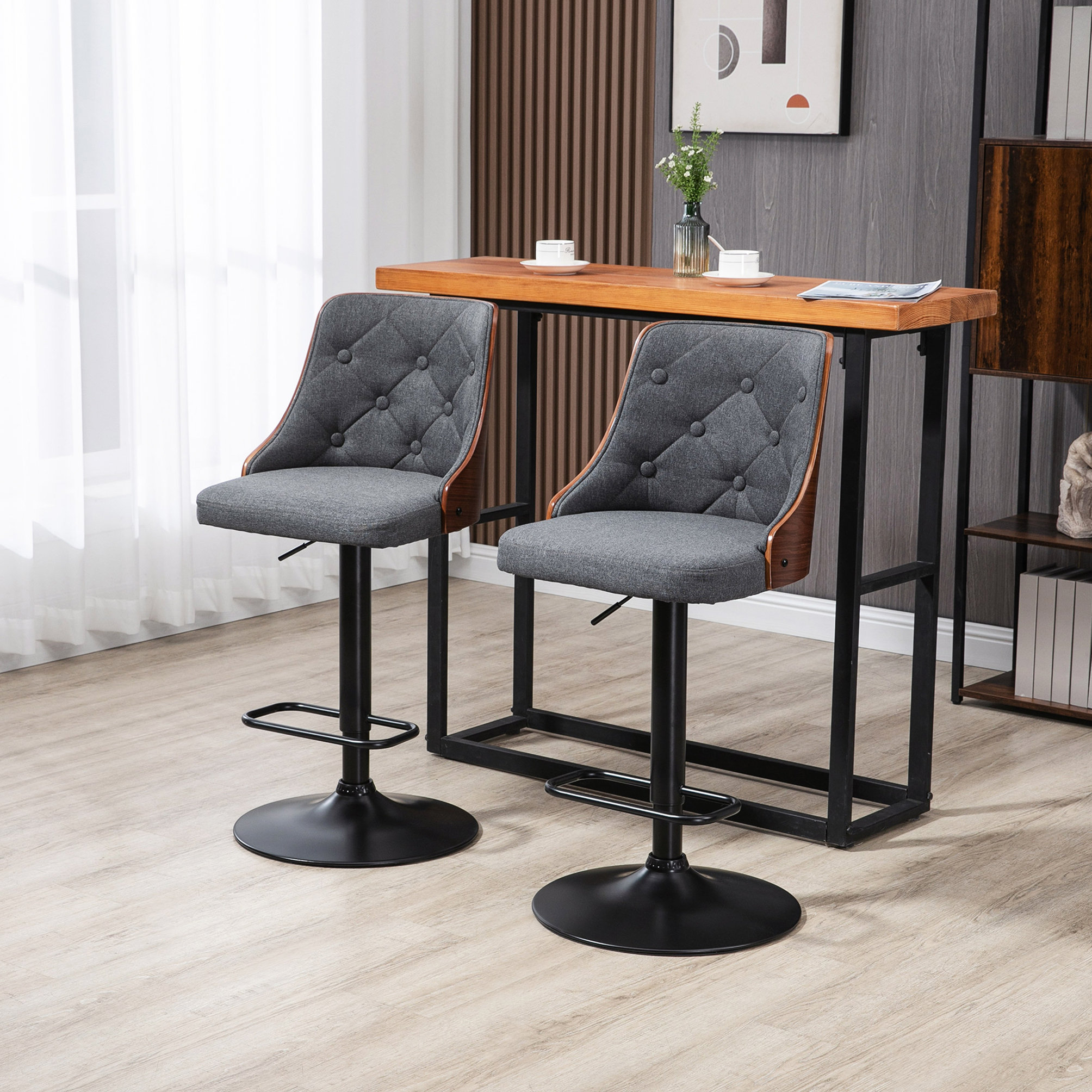 Corrigan Studio Counter Height Bar Stools Set Of 2, Height Adjustable ...