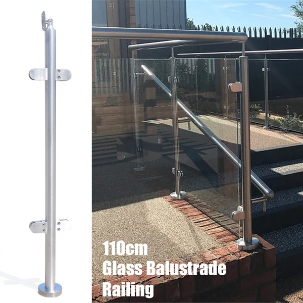 JOYDING 43.3" H Railing Post Stainless Steel Swimming Pool Guardrail ...