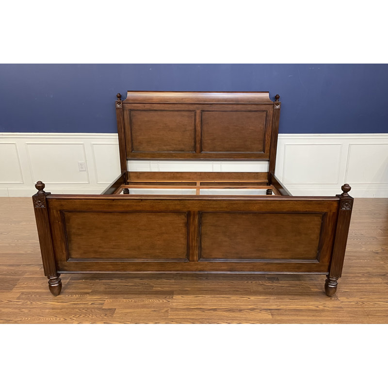 Leighton Hall Furniture Louis Xvi Solid Wood Panel Bed | Wayfair