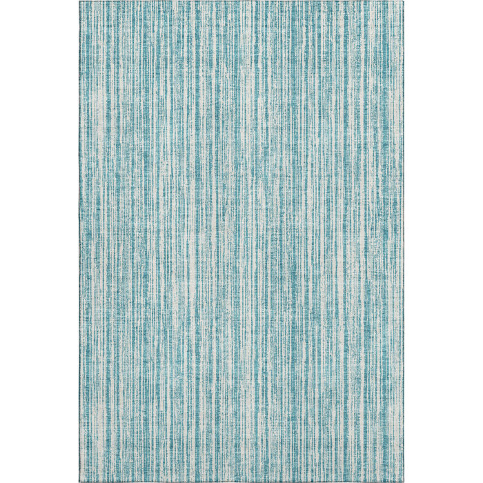 Bungalow Rose Premium Machine Washable Prisco Teal Rug | Wayfair