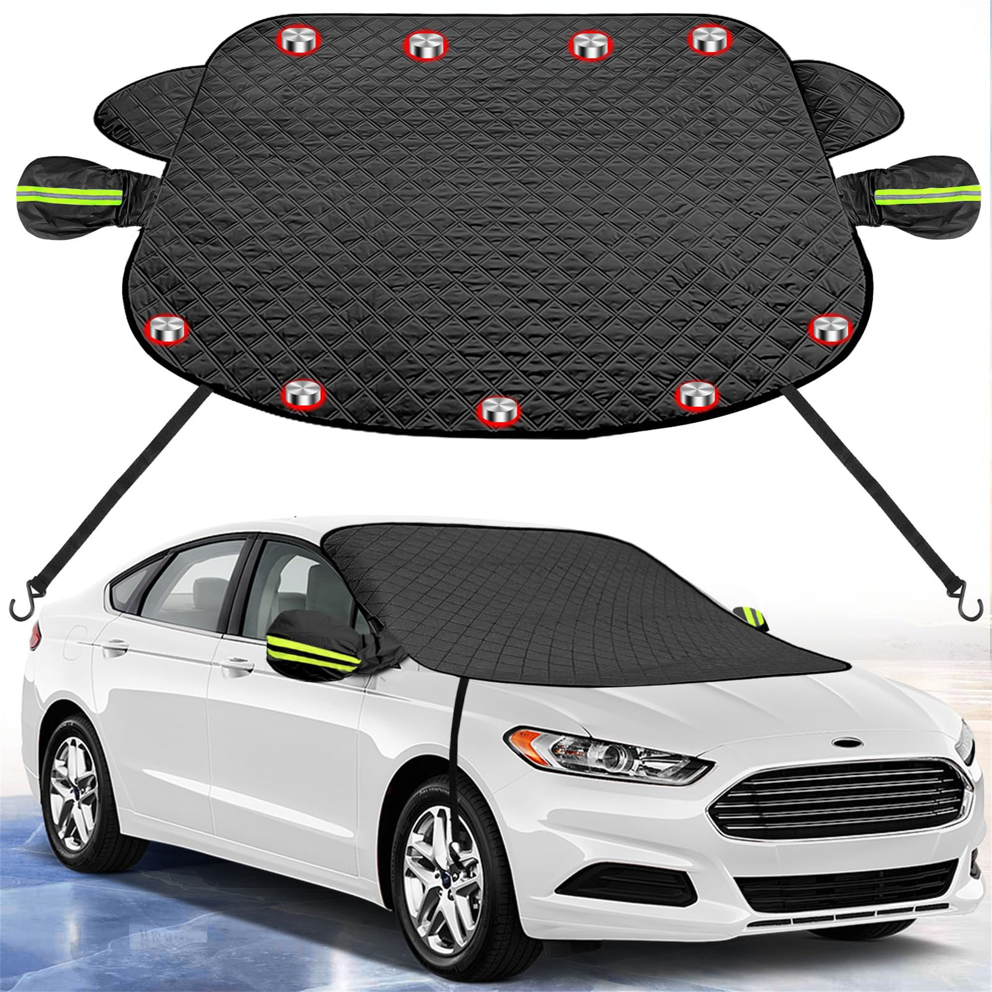 YITAHOME Magnetic Edge Windshield Snow Cover - Winter Frost Protector ...
