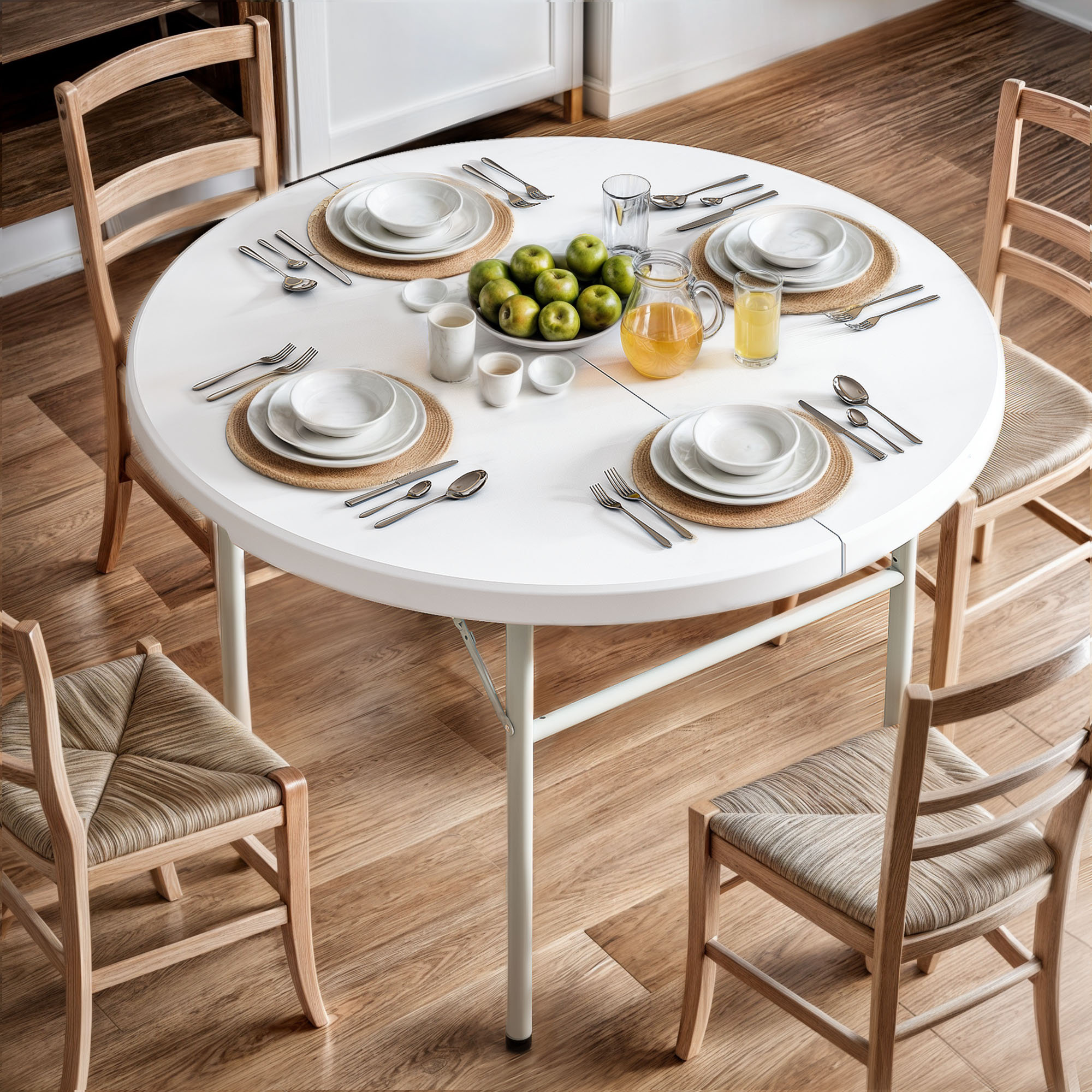 Ebern Designs Fathmah Circle 48" Round Foldable and Portable Table with ...