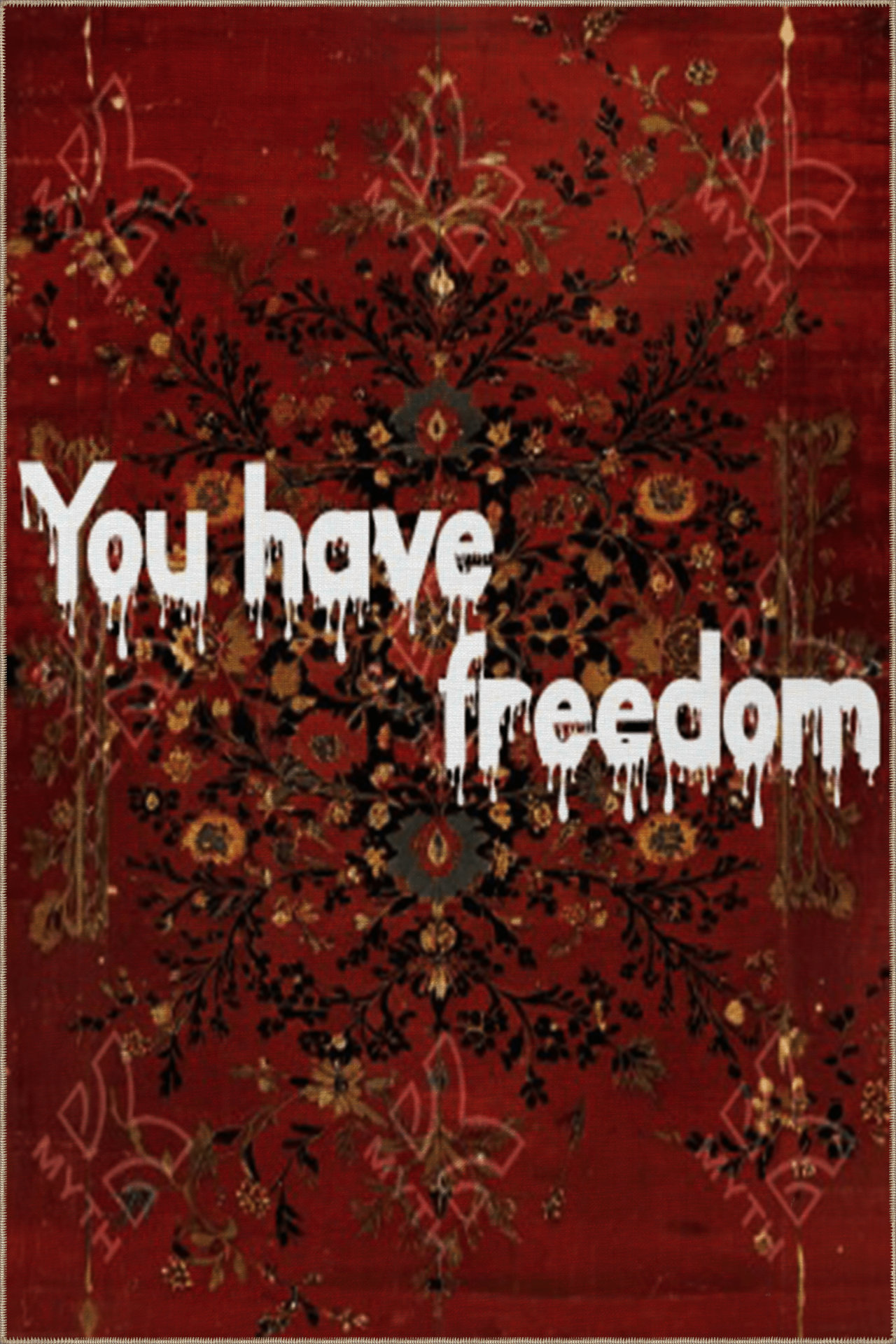Hokku Designs Written Collection Burgundy Themed "You Have Freedom ...