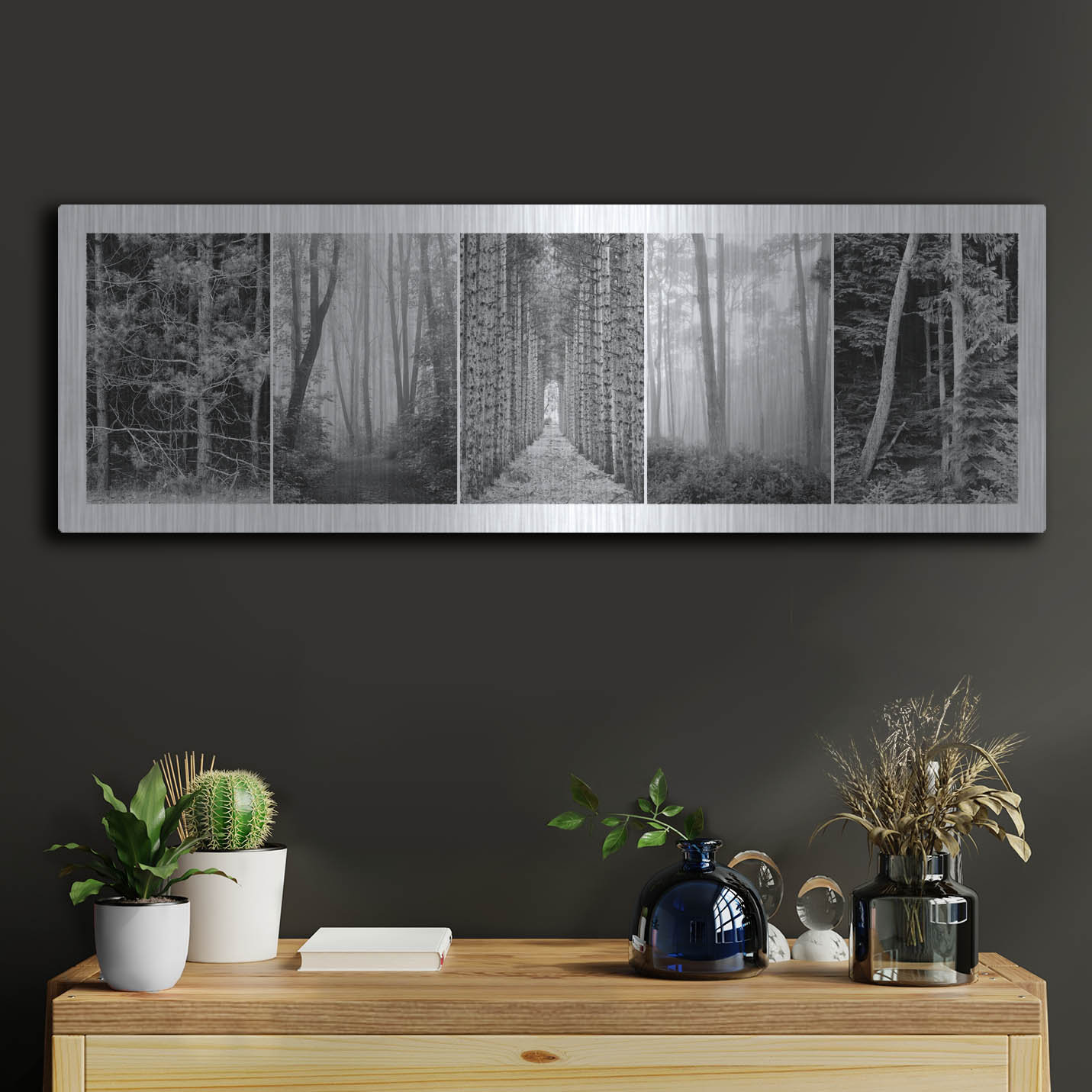 Millwood Pines Tree Montage 1' by Monte Nagler, Metal Wall Art | Wayfair