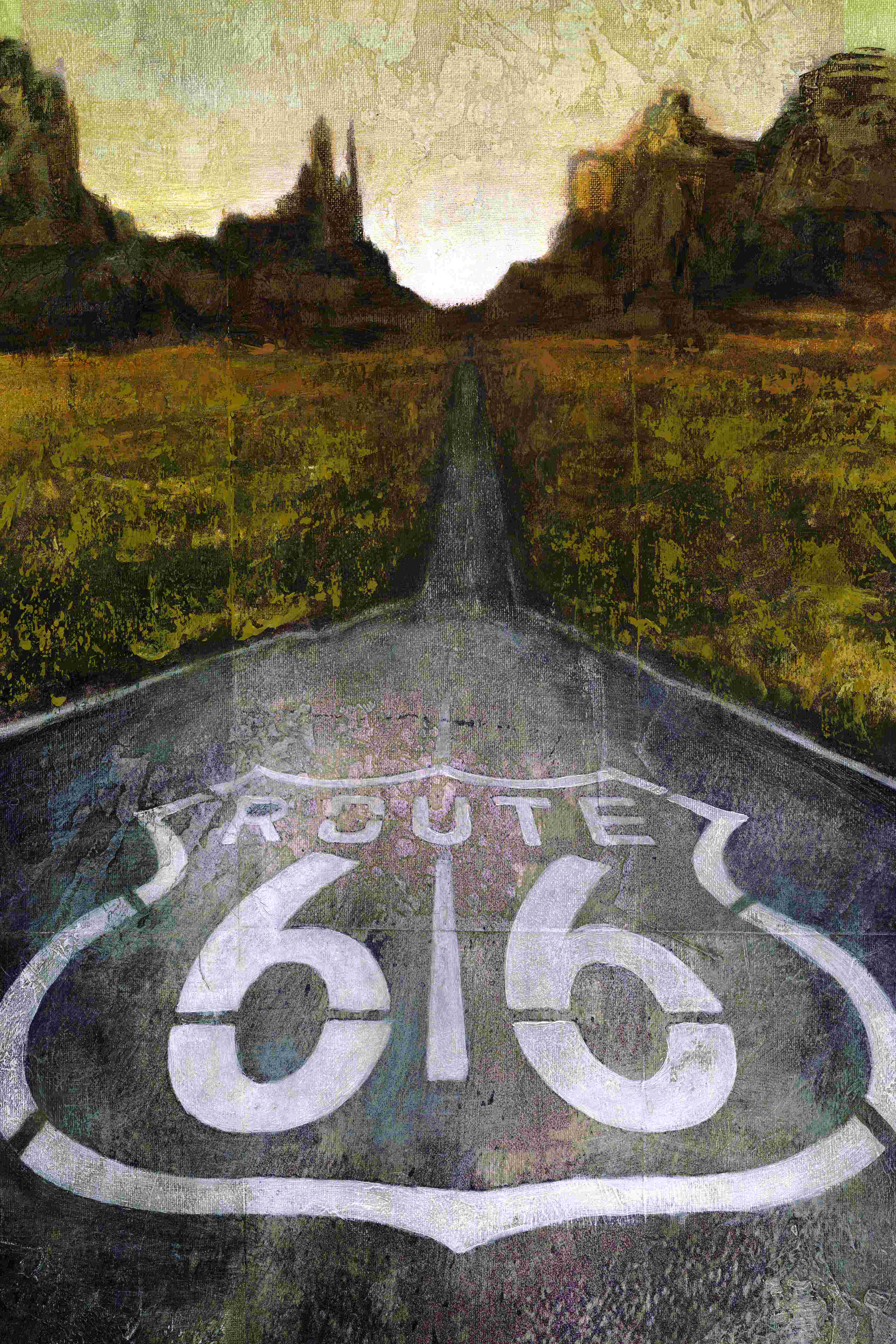Union Rustic Route 66 3 - Wrapped Canvas Painting | Wayfair