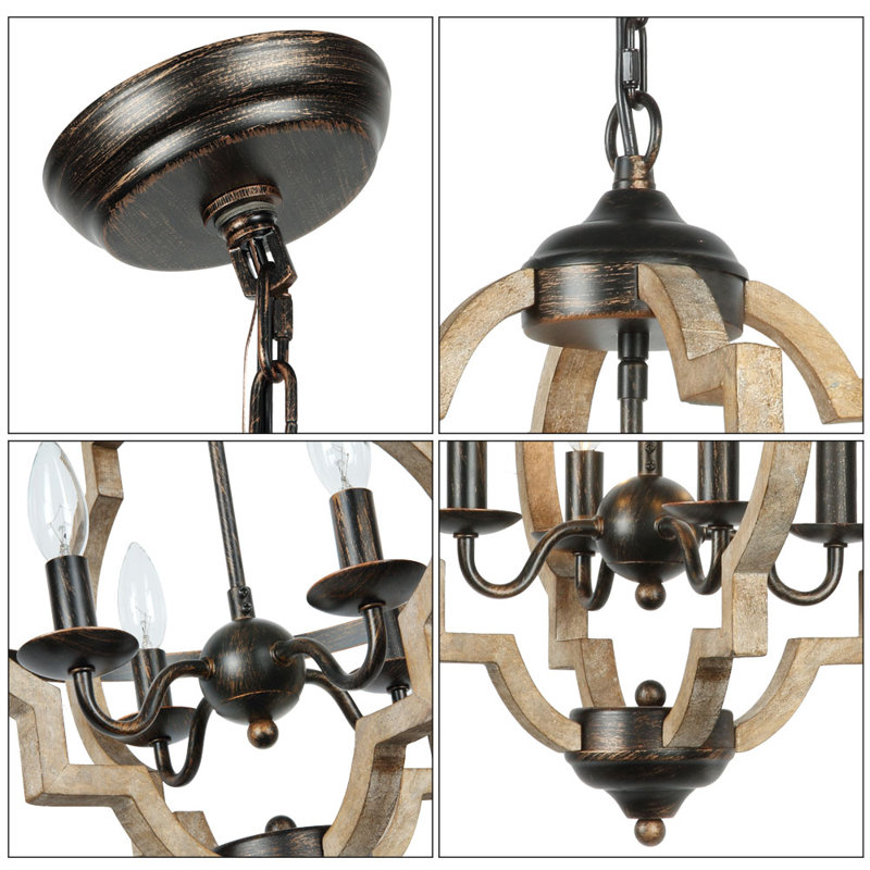 Ophelia & Co. Pollak 6 - Light Dimmable Lantern Geometric Chandelier ...