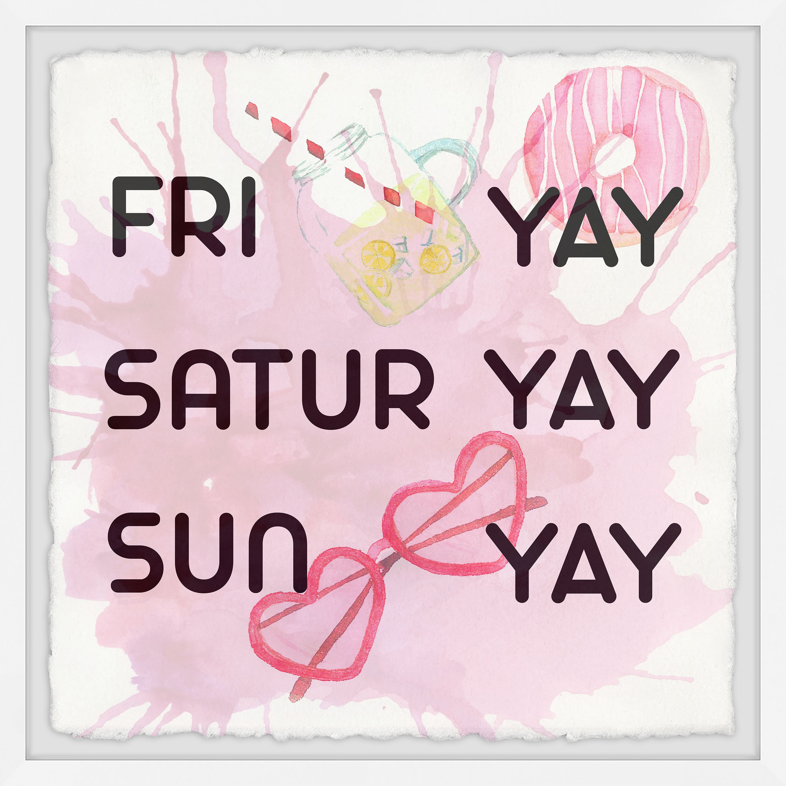 Latitude Run® 'Friday Yay Yay III' Framed Graphic Art Print | Wayfair