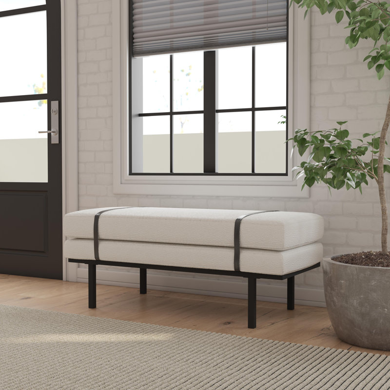 Wade Logan® Arrison Polyester Upholstered Bench & Reviews | Wayfair