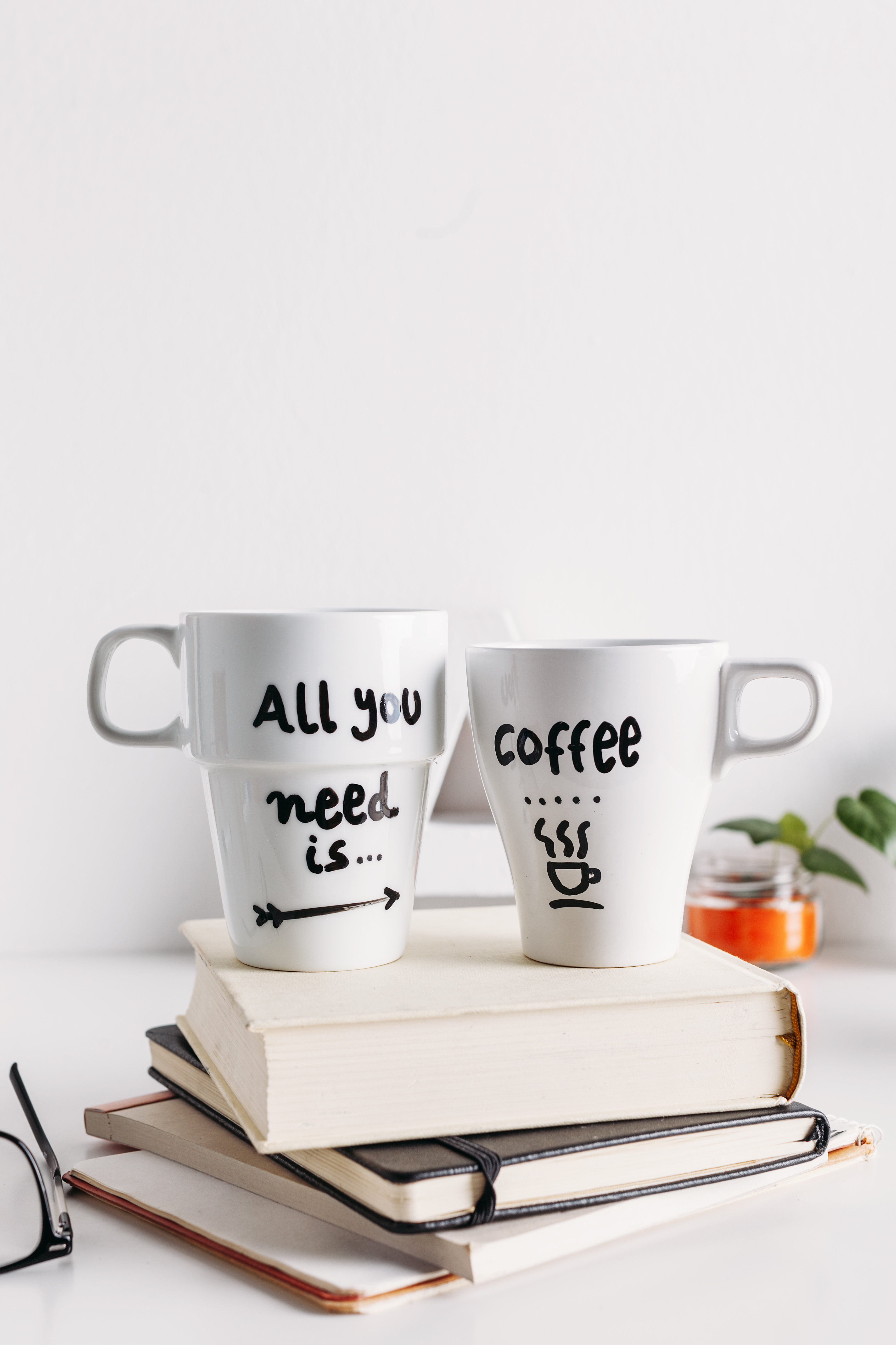Hokku Designs Cup Over Books by Bonninstudio - Wrapped Canvas ...
