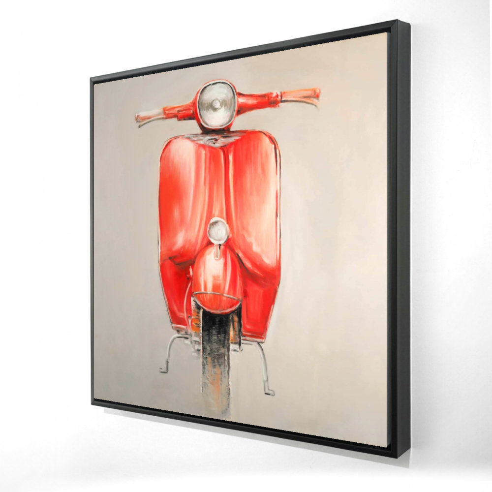 Begin Edition International Inc. " Small Red Moped " on Canvas | Wayfair