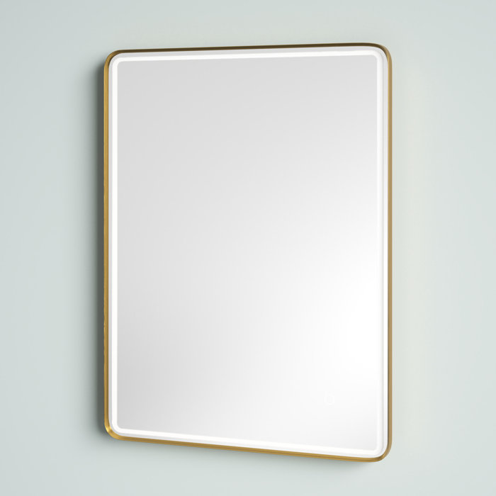 Mercury Row® Ortegon Rectangle LED Metal Wall Mirror & Reviews | Wayfair