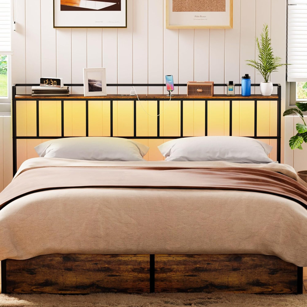 17 Stories Headboards With LED Light, Outlets And USB Ports, Head Board ...