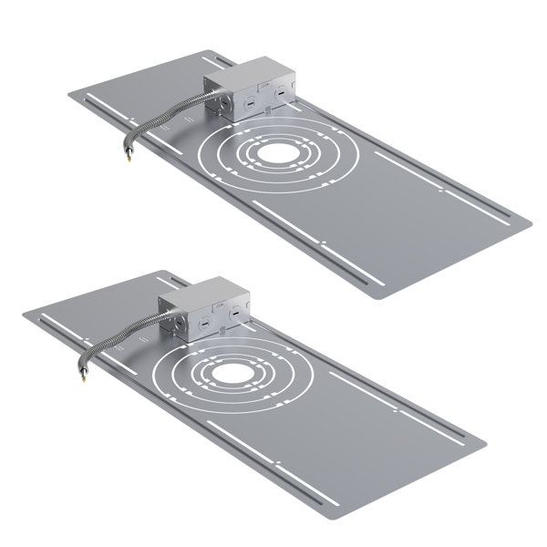 MW LIGHTING 2 Pack New Construction Mounting Plate with Symmetric Round ...