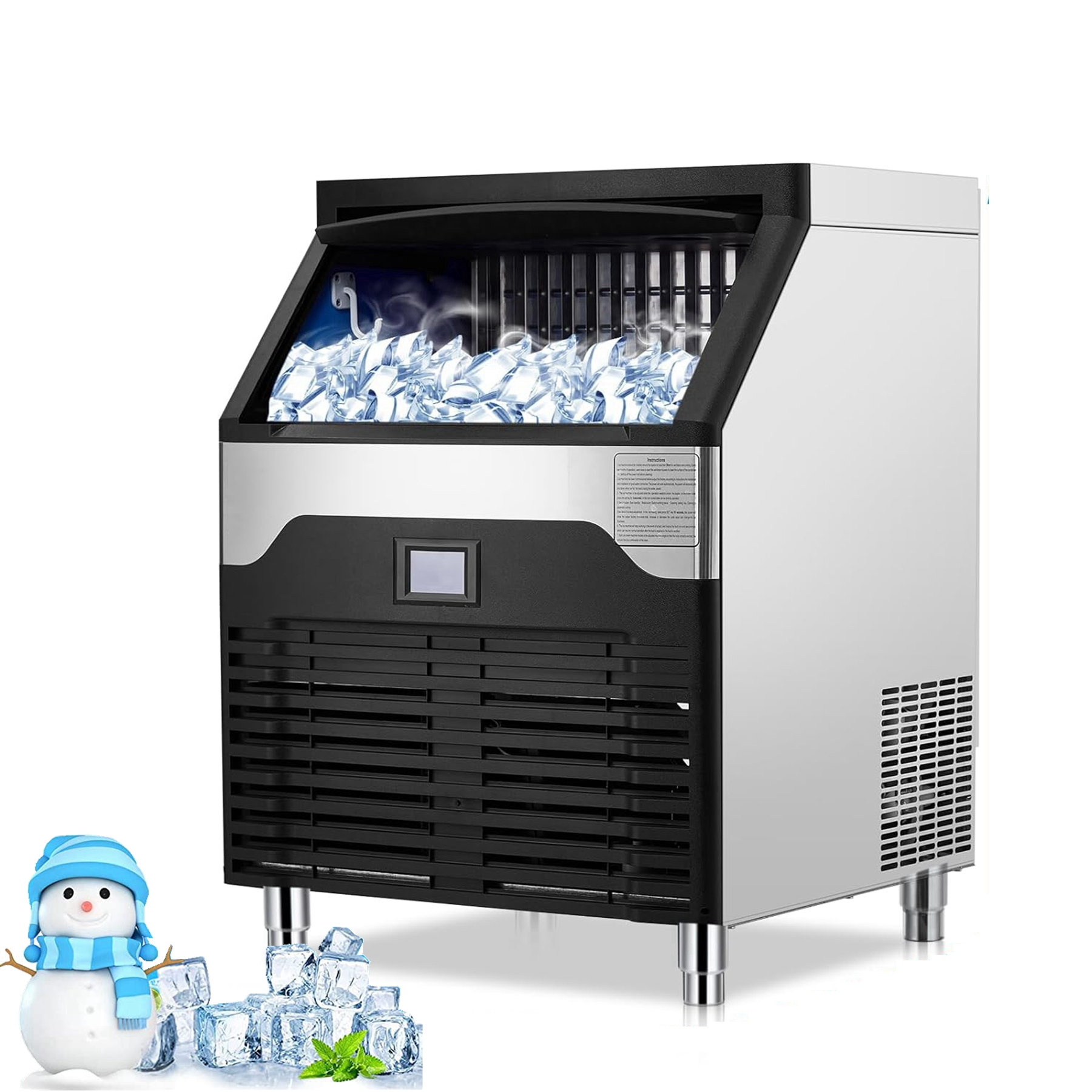 Euker 160 Lb. Daily Production Crescent Clear Ice Freestanding Ice ...