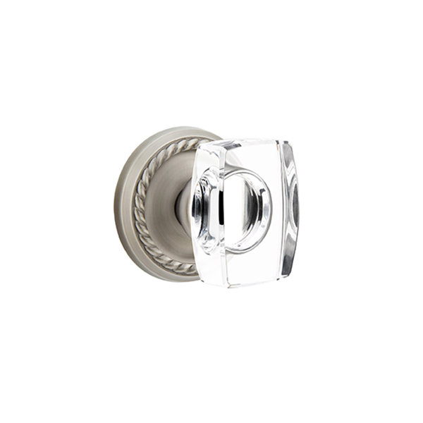Emtek Dummy Knobset w/ Rope Rosette and Windsor Glass Knob | Wayfair