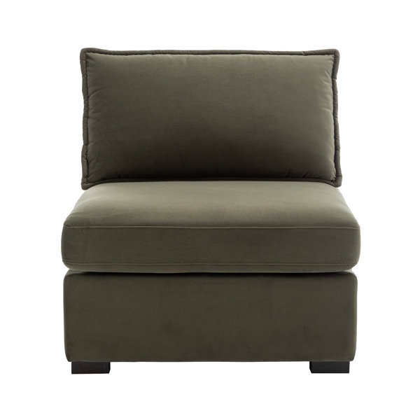 WOVENBYRD Bennett Flange Seam Modular Armless Chair | Wayfair
