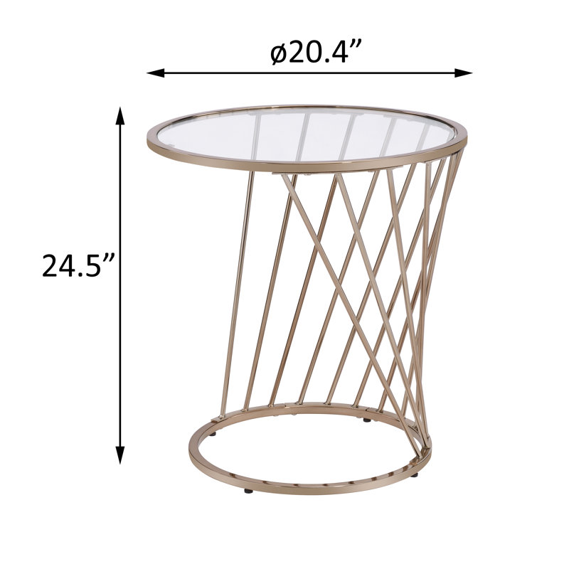 Mercer41 Aedel 24.5'' Tall Metal Frame End Table | Wayfair