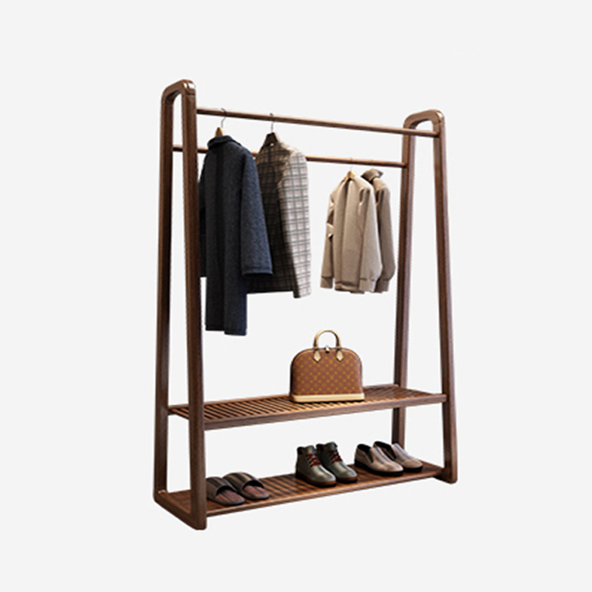 VICABY Multifunctional solid wood floor-standing coat rack | Wayfair