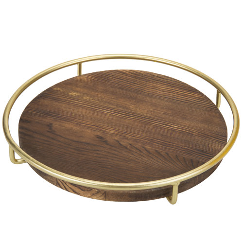 Round Wood Decorative Trays You'll Love | Wayfair