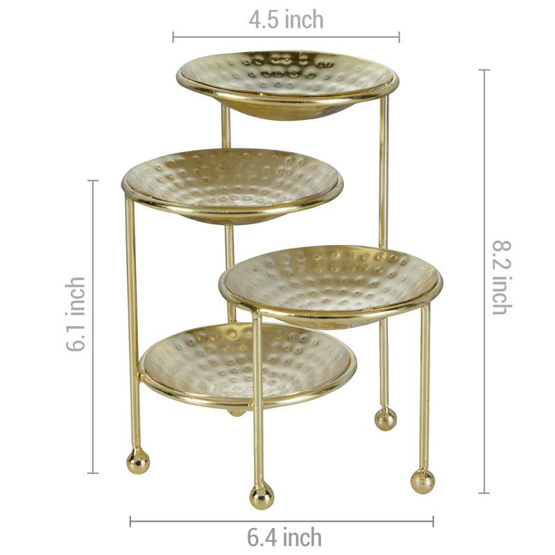 House of Hampton® Gold Metal Jewelry Storage Stand | Wayfair