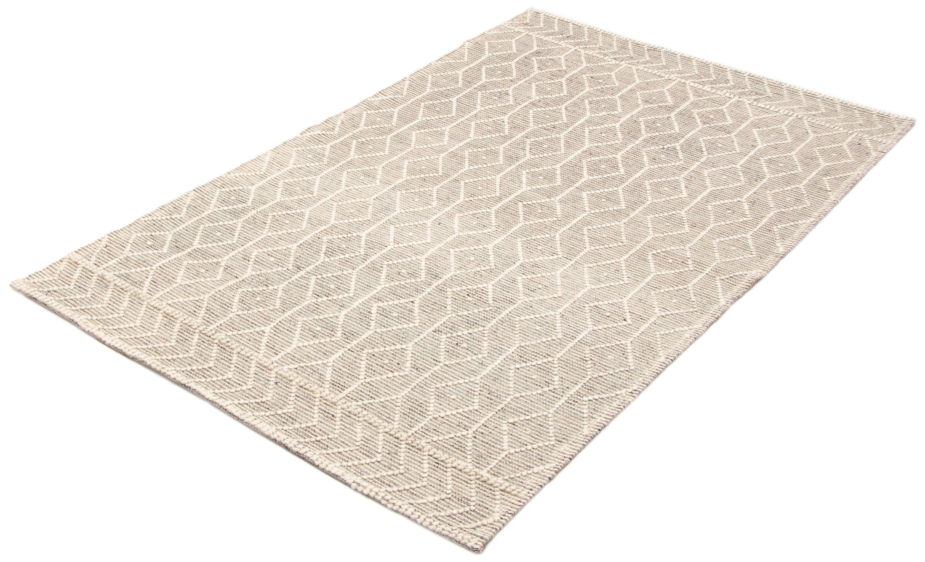 Isabelline Haggi One-of-a-Kind Rectangle 5' X 8'2" New Age Wool Area ...