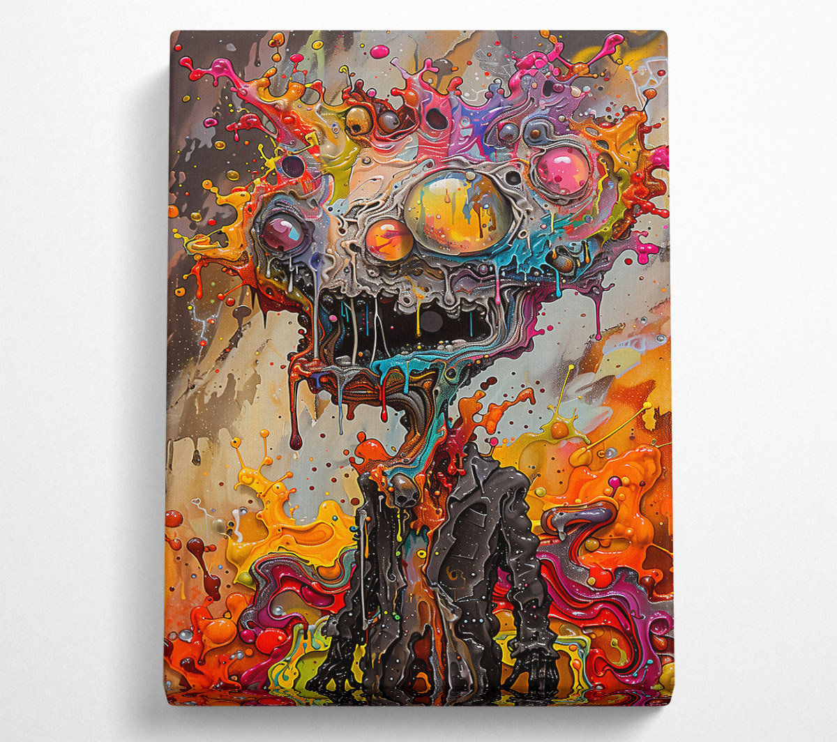 Happy Larry Orange Abstract Drip | Wayfair.co.uk