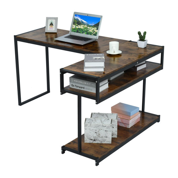 17 Stories Frail L-Shaped Metal Base Computer Desk - Wayfair Canada