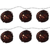 Northlight 12" LED Twinkle Lighted Gold Wire Ball Outdoor Christmas ...