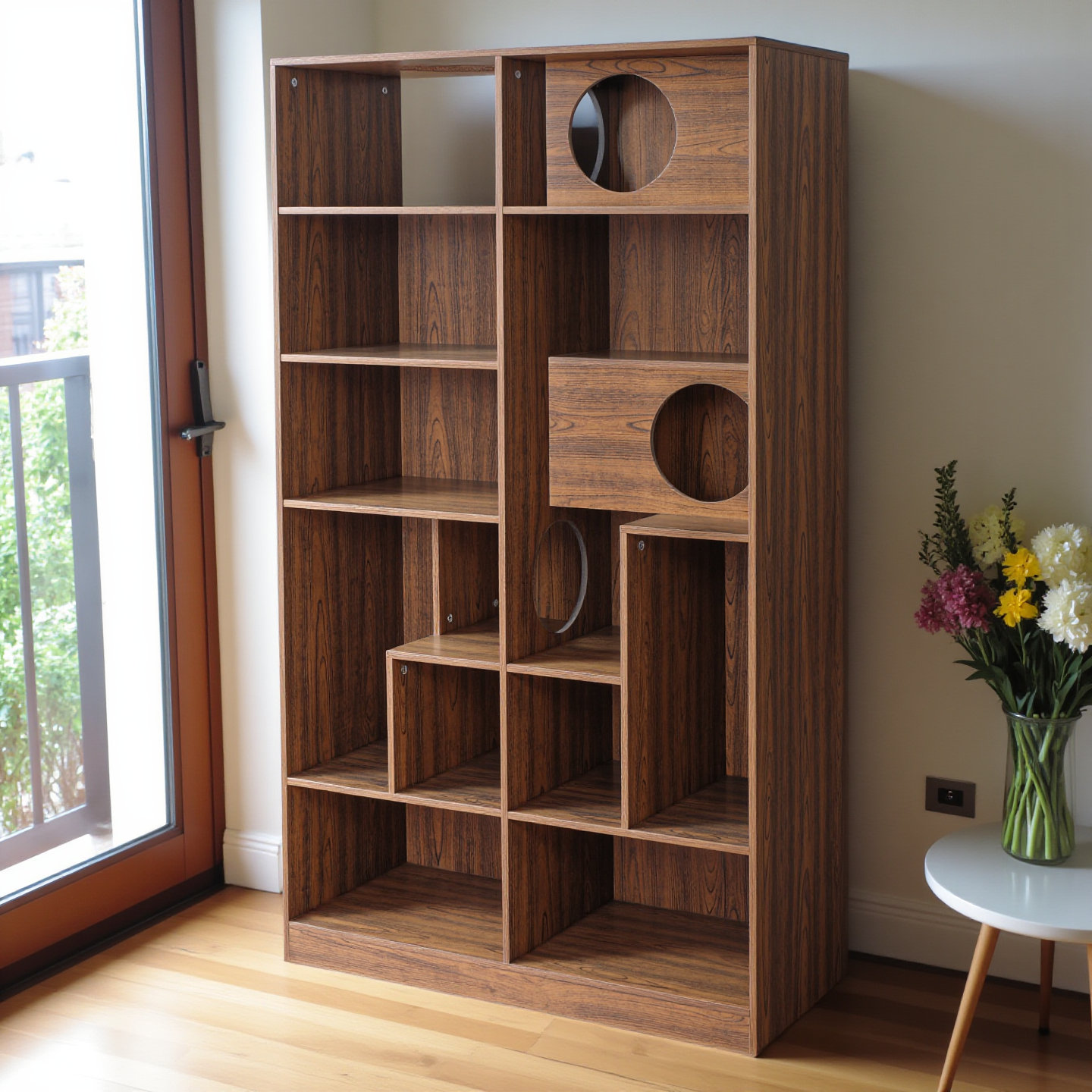 Tucker Murphy Pet™ Modern 2 In 1 Wood Bookshelf Cat House, Cat Tree ...