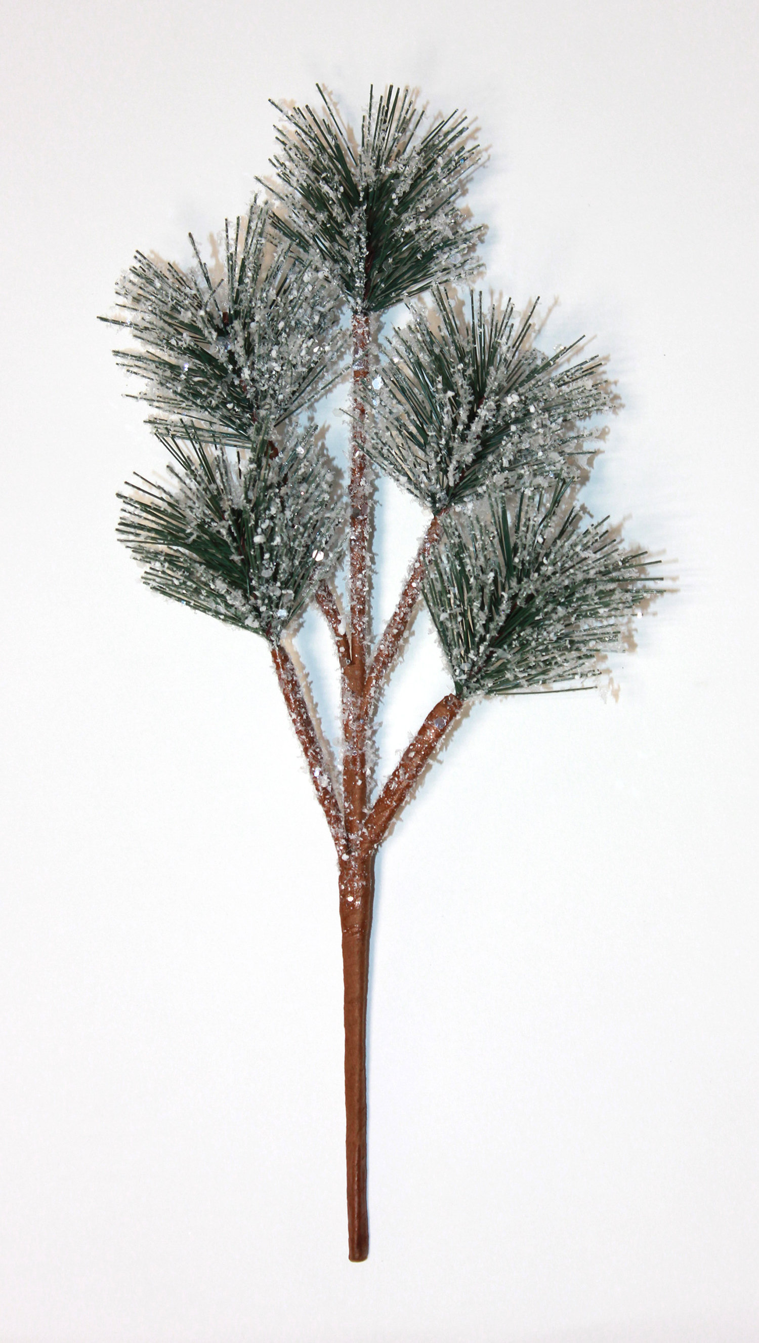 Primrue 11" Artificial Iced Pine Holiday Pick | Wayfair