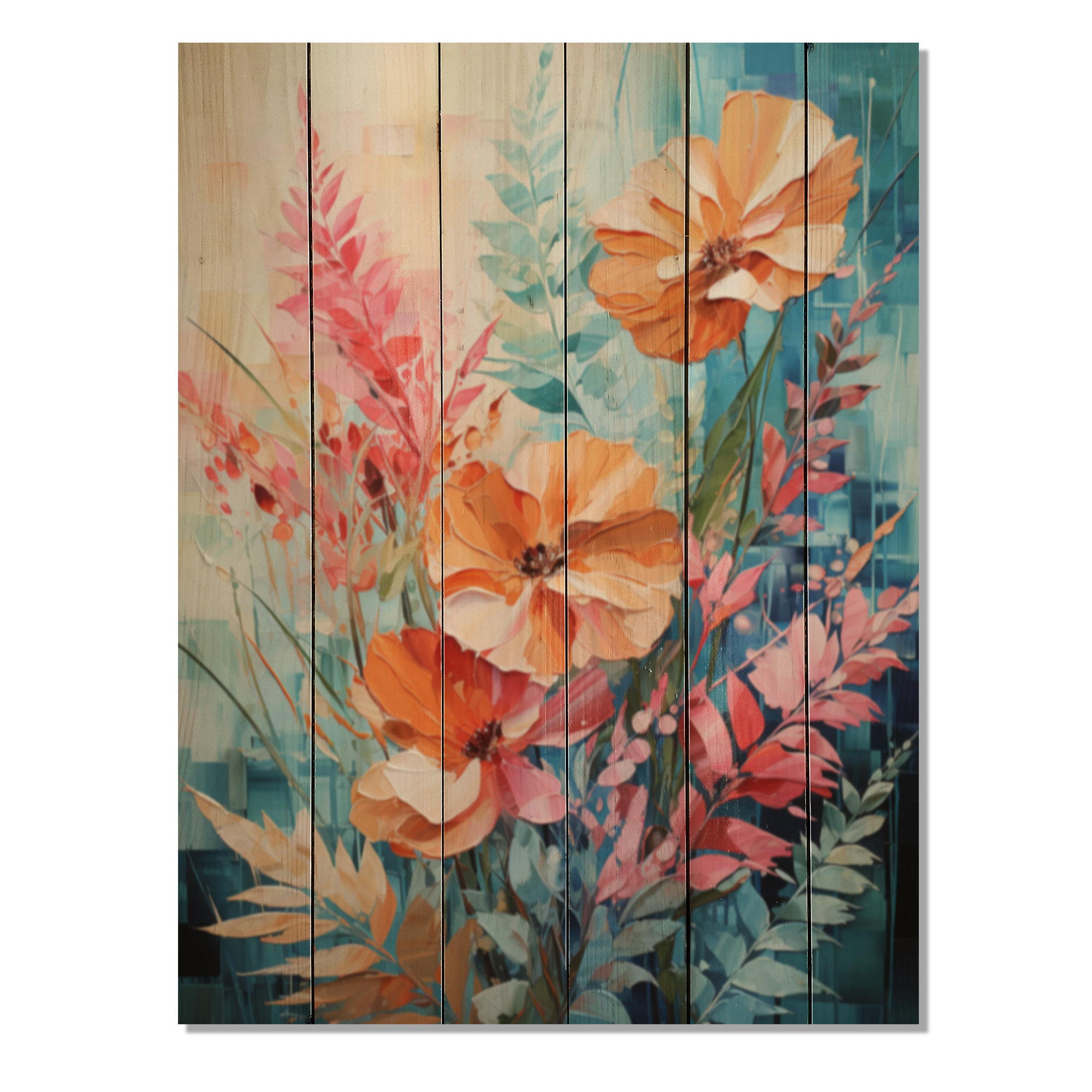 Red Barrel Studio® Multicolored Ferns Collage VII - Floral & Botanical ...