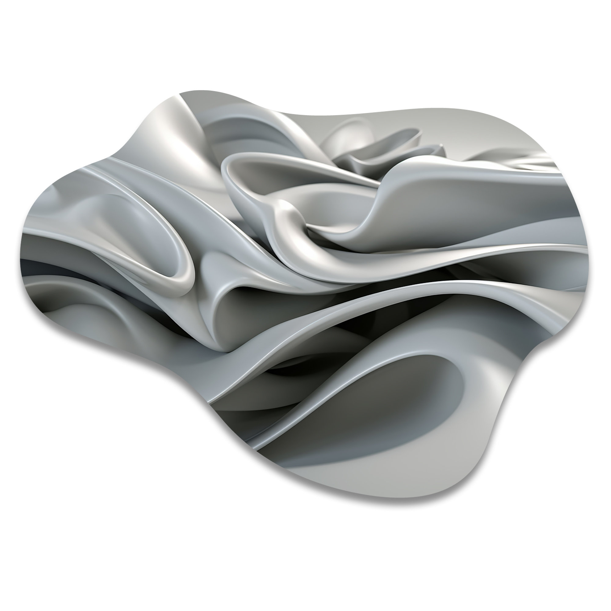 Brayden Studio® Grey Infinite Ripples - Abstract Modern Waves Cloud ...