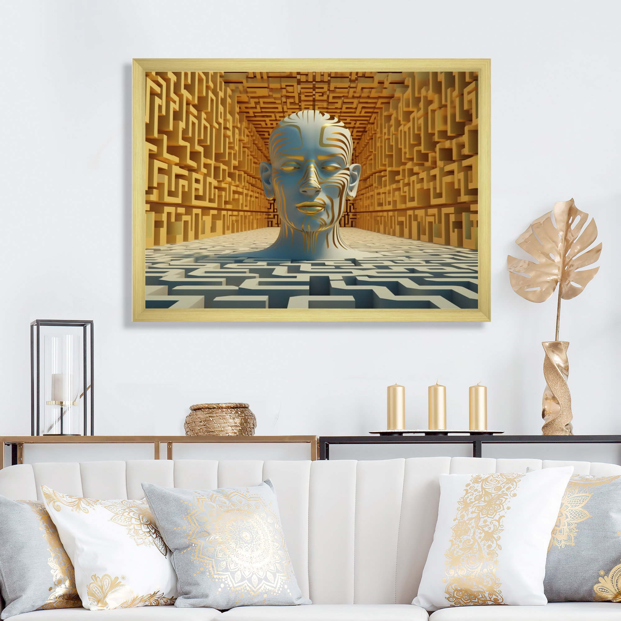 Mercer41 " Golden Consciousness Matrix Of The Mind " | Wayfair
