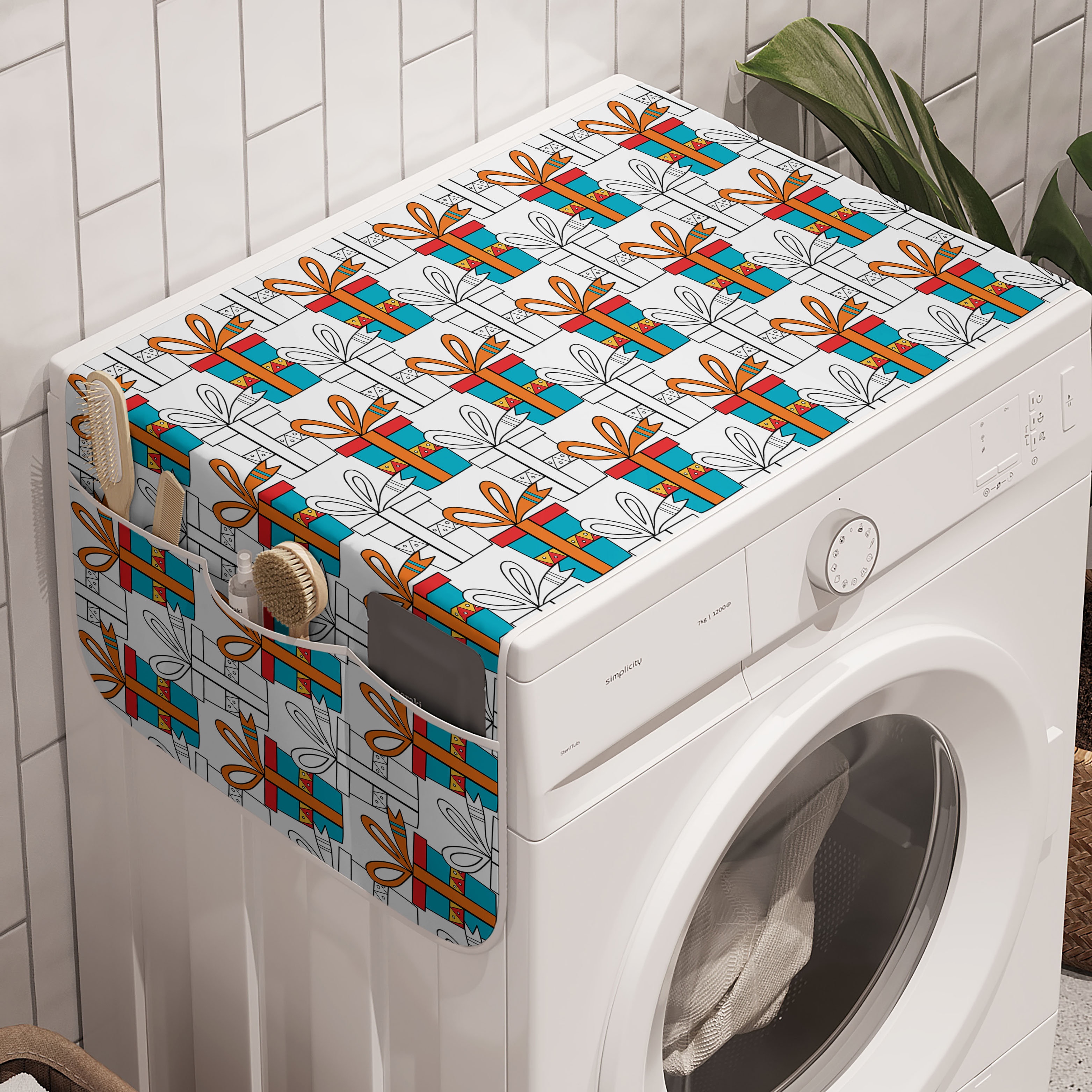 East Urban Home Christmas Washing Machine Organizer Pack of 2 47" x 18. ...