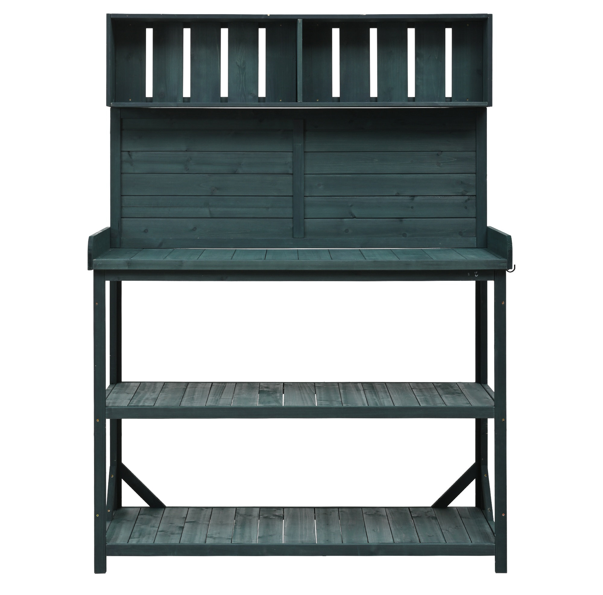 Gracie Oaks TOPMAX 65" Large Wooden Farmhouse Rustic Outdoor Potting ...