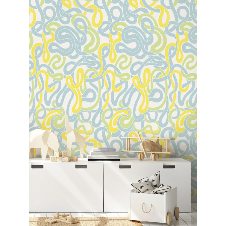Ivy Bronx Abernon Peel & Stick Abstract Roll | Wayfair