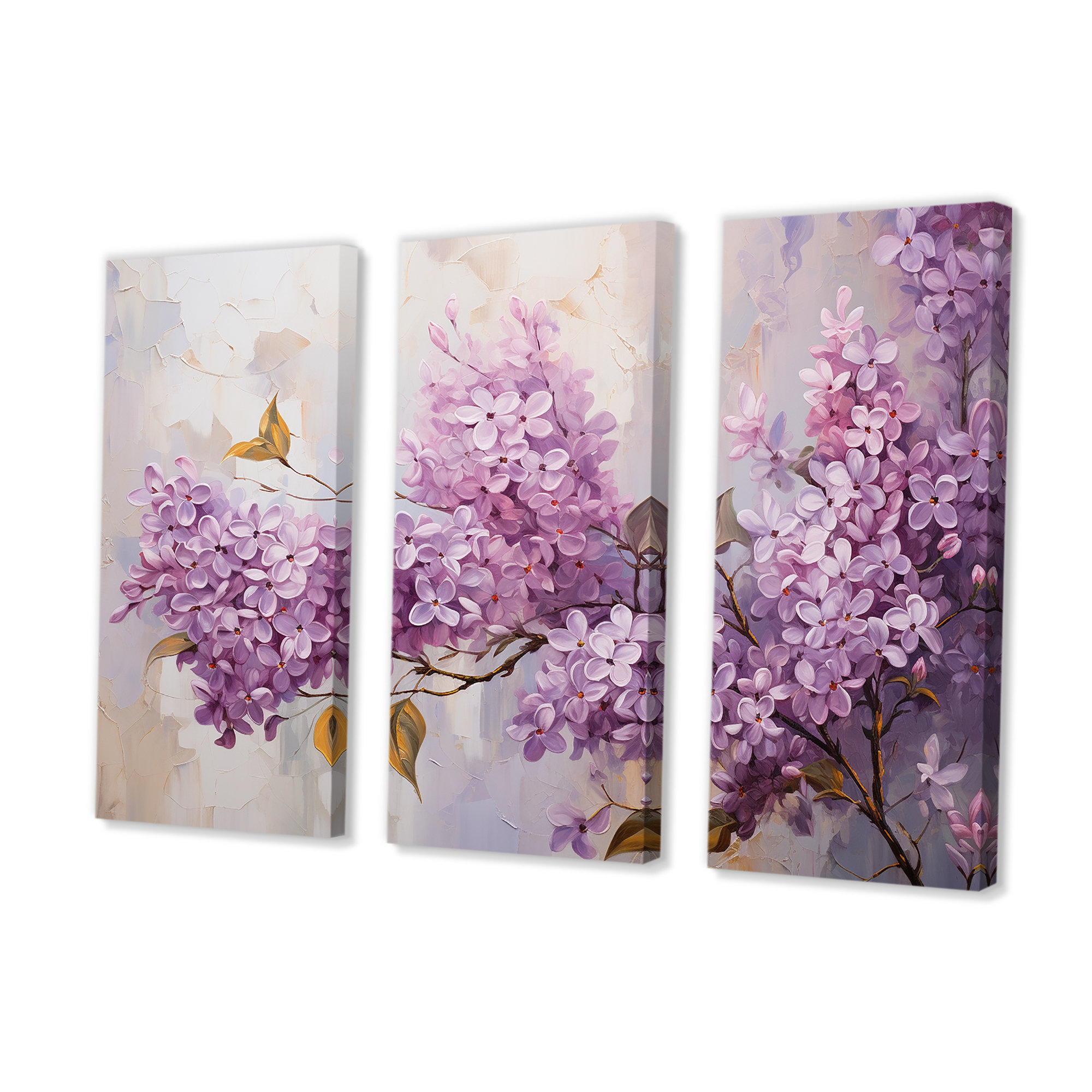 Lark Manor™ Pastel Lilac Dreams VI - Lilacs Canvas Wall Art Set | Wayfair