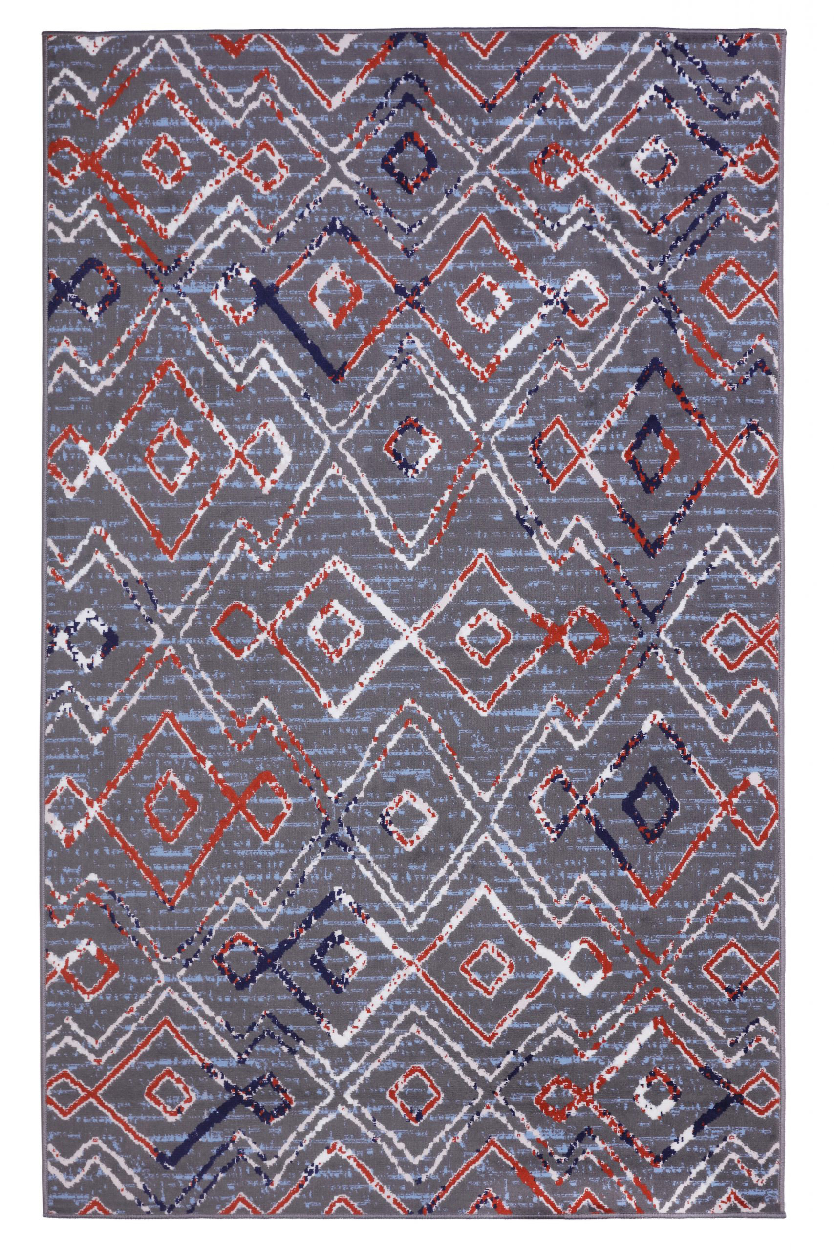 Foundry Select Mahomet Ikat Dark Gray/Red/Black Area Rug | Wayfair