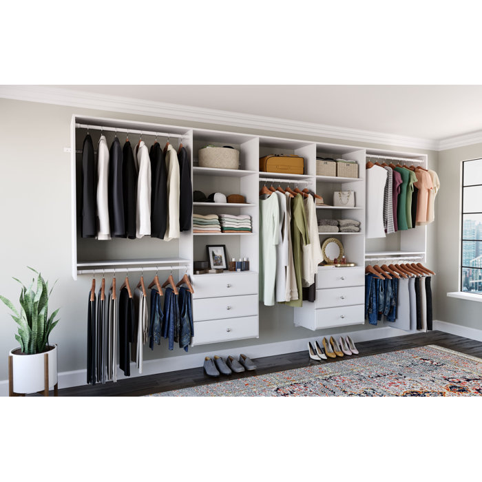 Dotted Line™ Kiki 96'' - 144'' Closet System (Can Be Cut To Fit ...