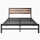 Minimalist Bed Frame, Queen Size Platform Bed Frame With Rustic Vintage ...