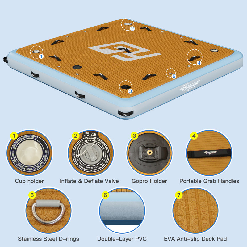 CREWYN FLOAYANT Inflatable Floating Dock | Wayfair