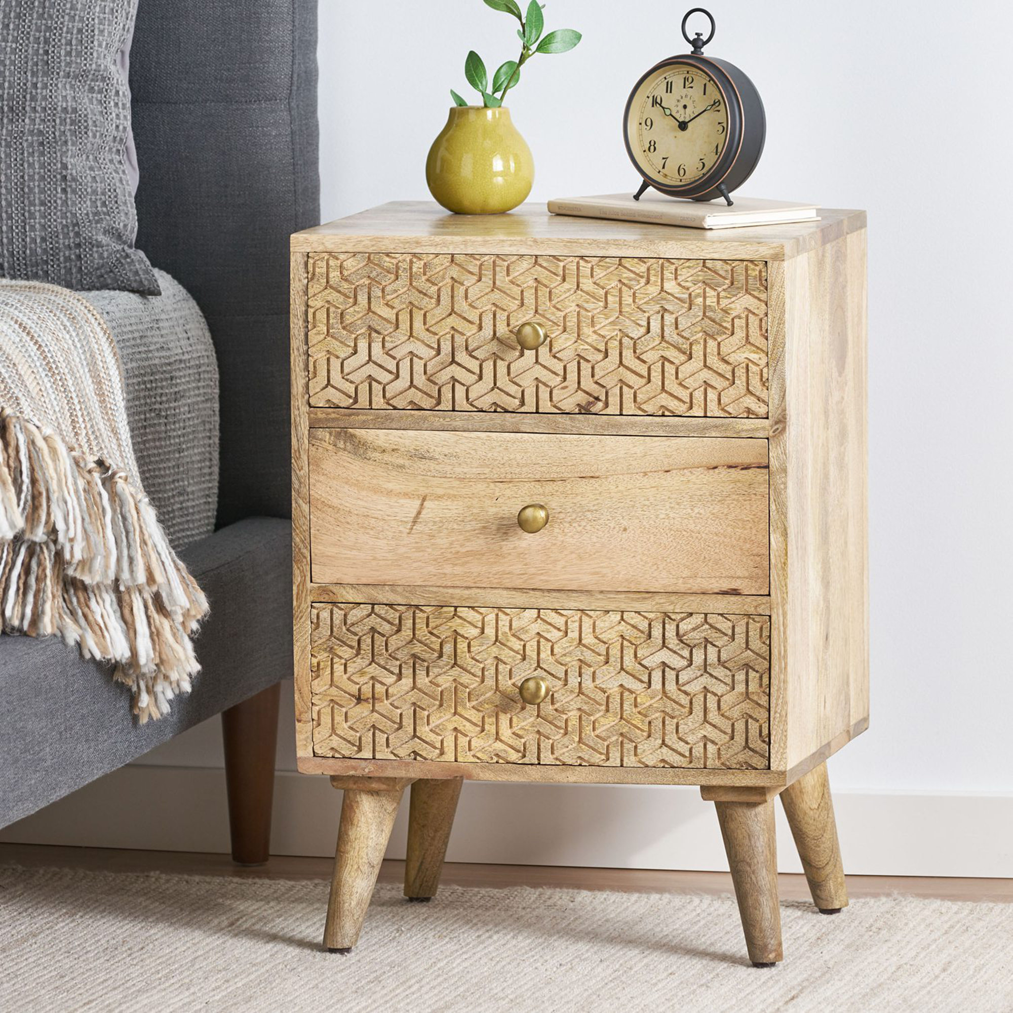 Dakota Fields Modern Wooden Storage Nightstand - Wayfair Canada