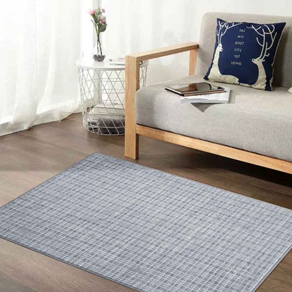 Ebern Designs Nuncia Machine Washable Plaid Rug | Wayfair