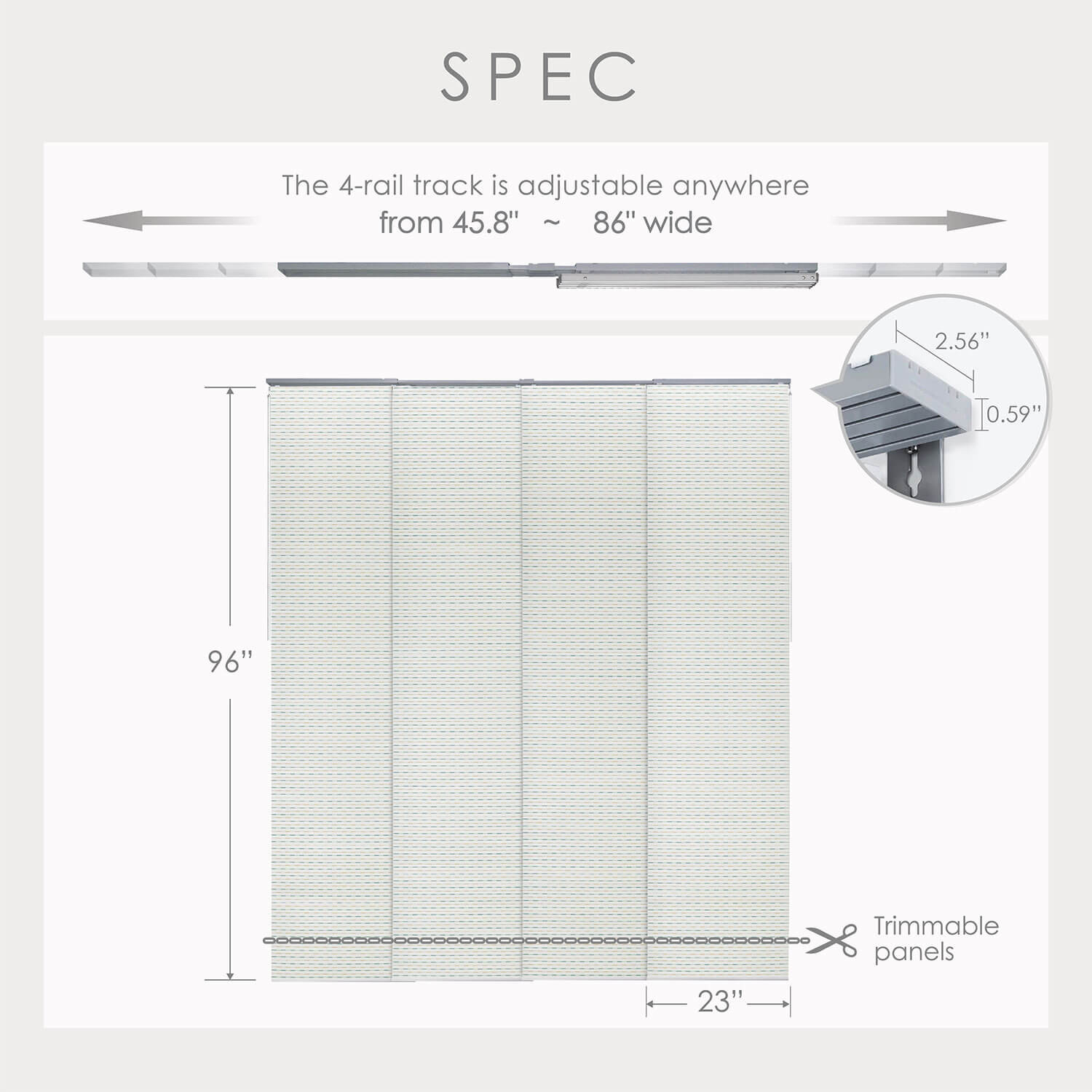 Symple Stuff Sharmaine Semi-Sheer White Vertical Blind | Wayfair