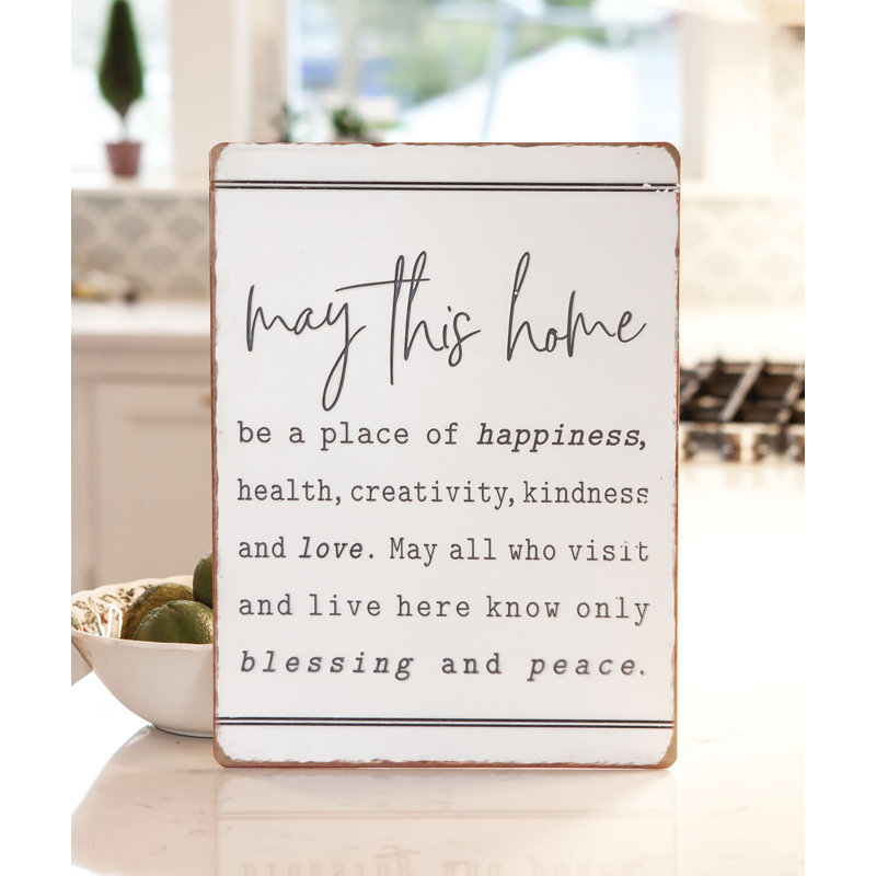 Col House Designs May This Home Be Metal Sign & Reviews - Wayfair Canada