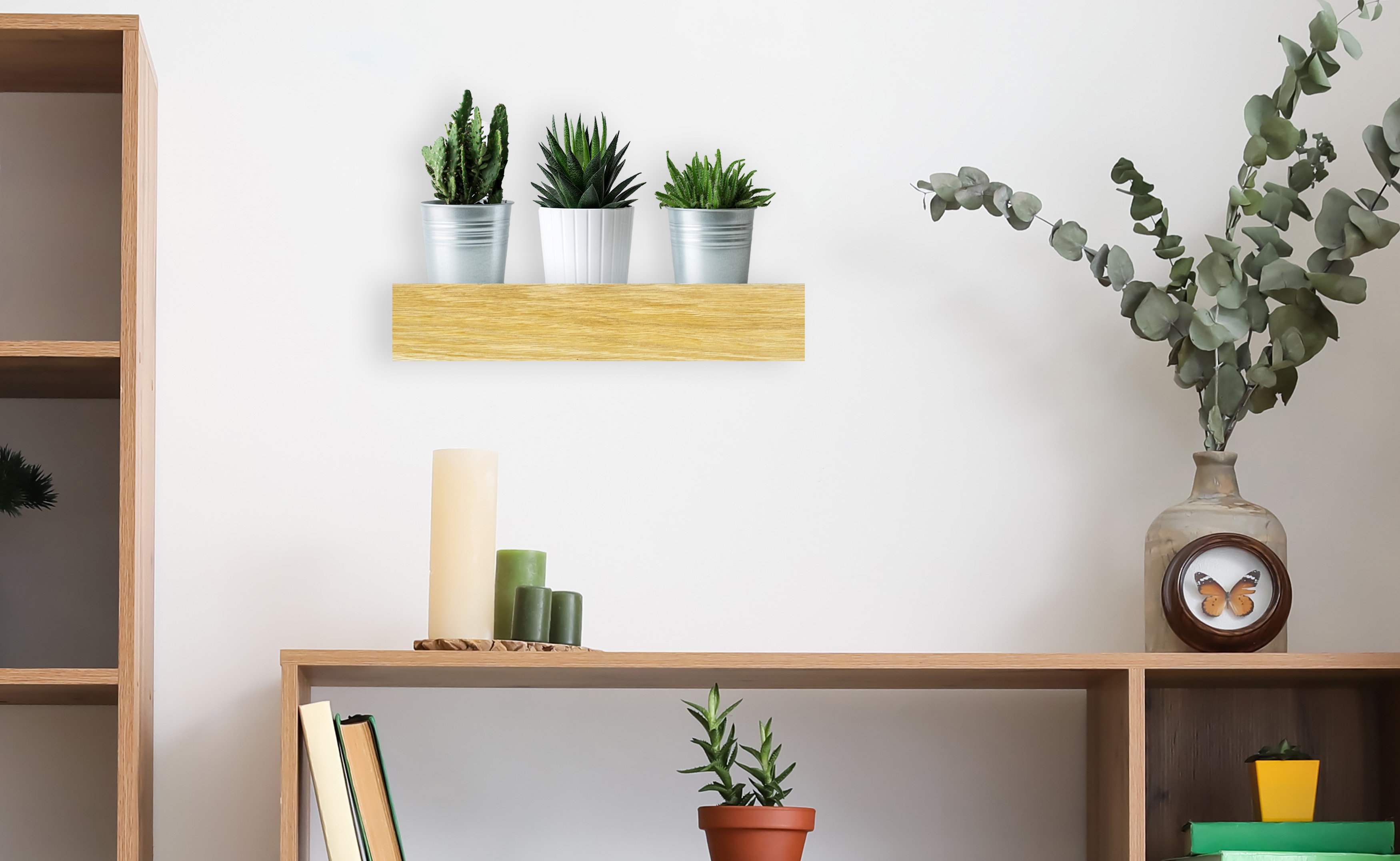 The Twillery Co.® Tyringham Kemble Solid Oak Wood Floating Shelf | Wayfair