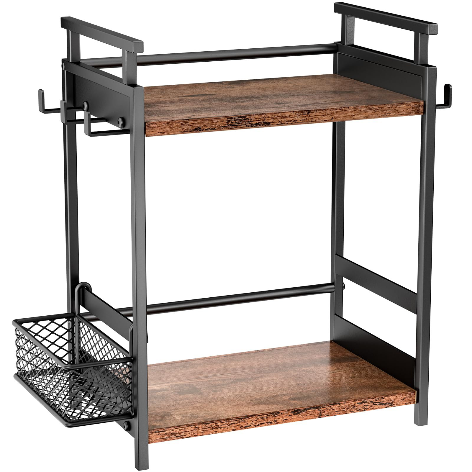 Runbang 2 Tier Coffee Bar Organizer For Home Office, Spice Rack For ...