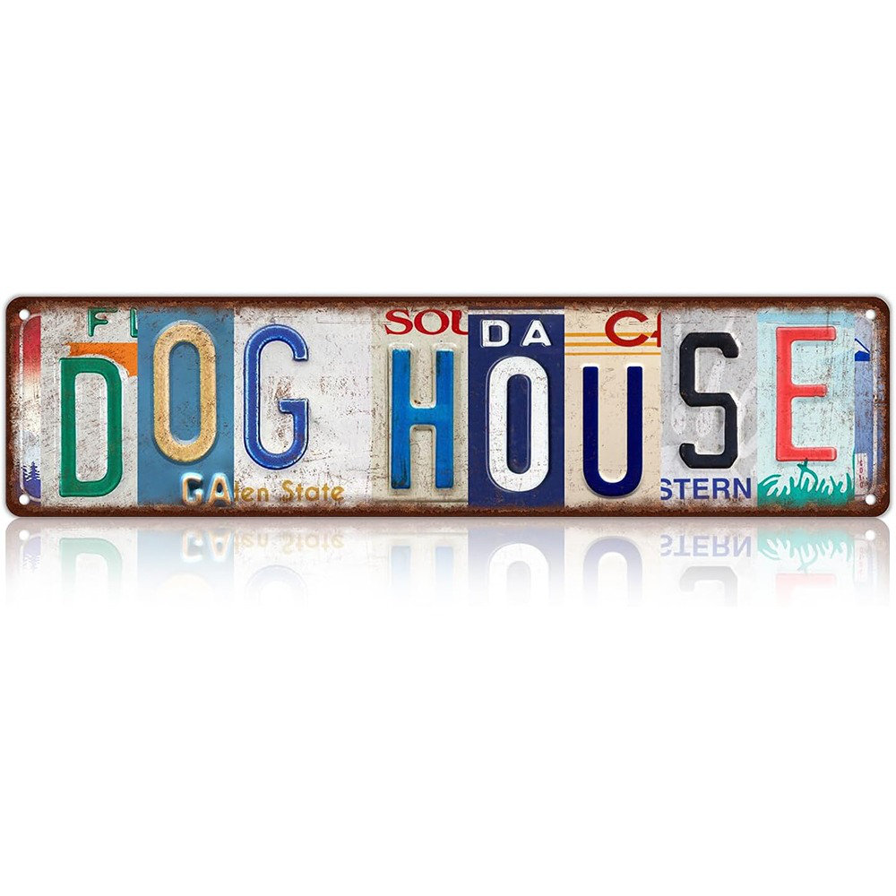 Ophelia & Co. Vintage Dog House Wall Decor Street Signs Dog Lover Metal ...