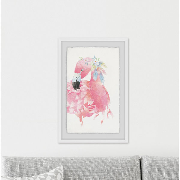 Marmont Hill Pink Flamingo - Picture Frame Print on Paper | Wayfair