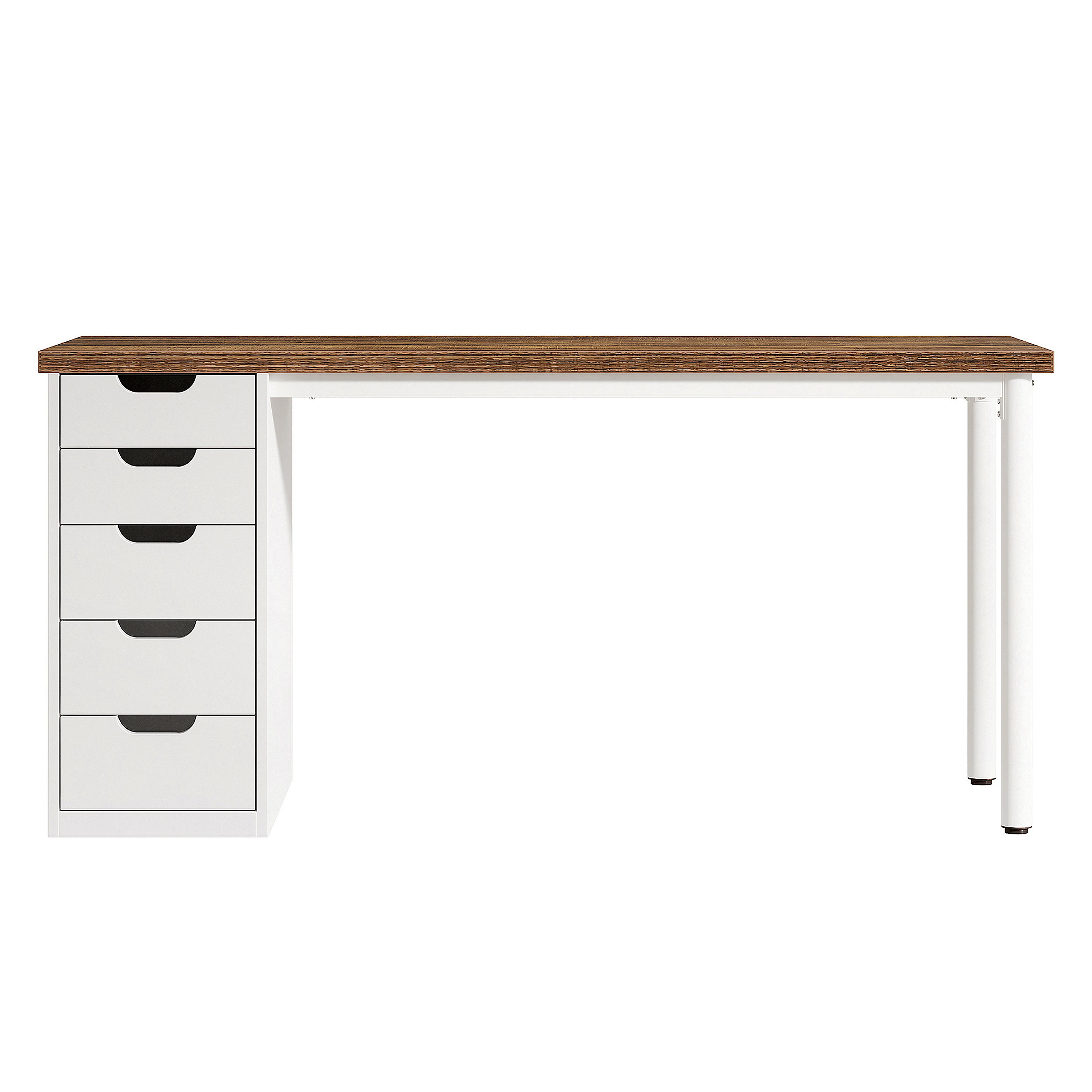 Latitude Run® 47-Inch Computer Desk with 5 Drawers & Reversible Cabinet ...